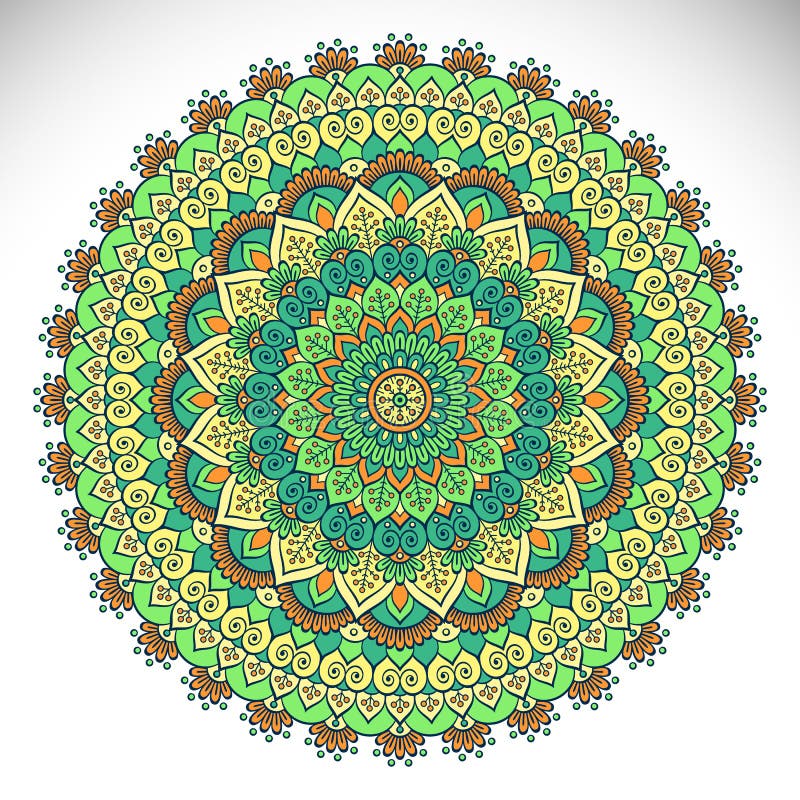 Mandala D'Indien De Vecteur Illustration de Vecteur - Illustration du ...