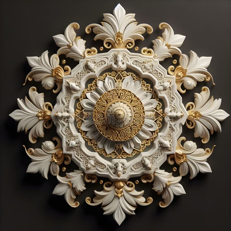 Mandala Damask Decoration Design Interior Ceiling Ai Generator Stock ...