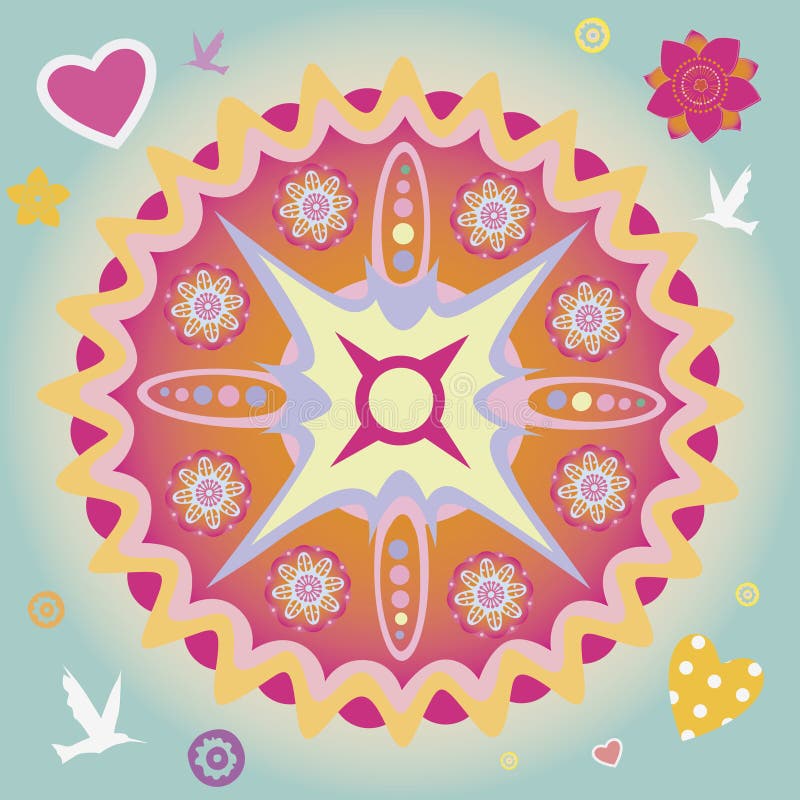 Lotus Mandala illustration de vecteur. Illustration du cercle - 31490721