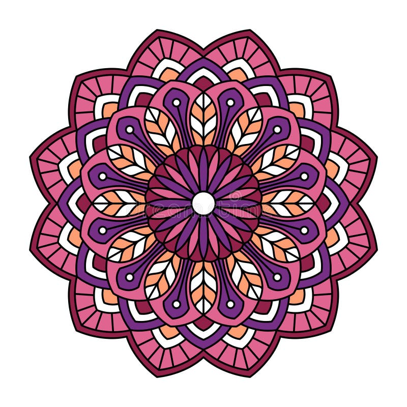 Mandala Dekoratives Rundes Muster Vektor Abbildung - Illustration von ...