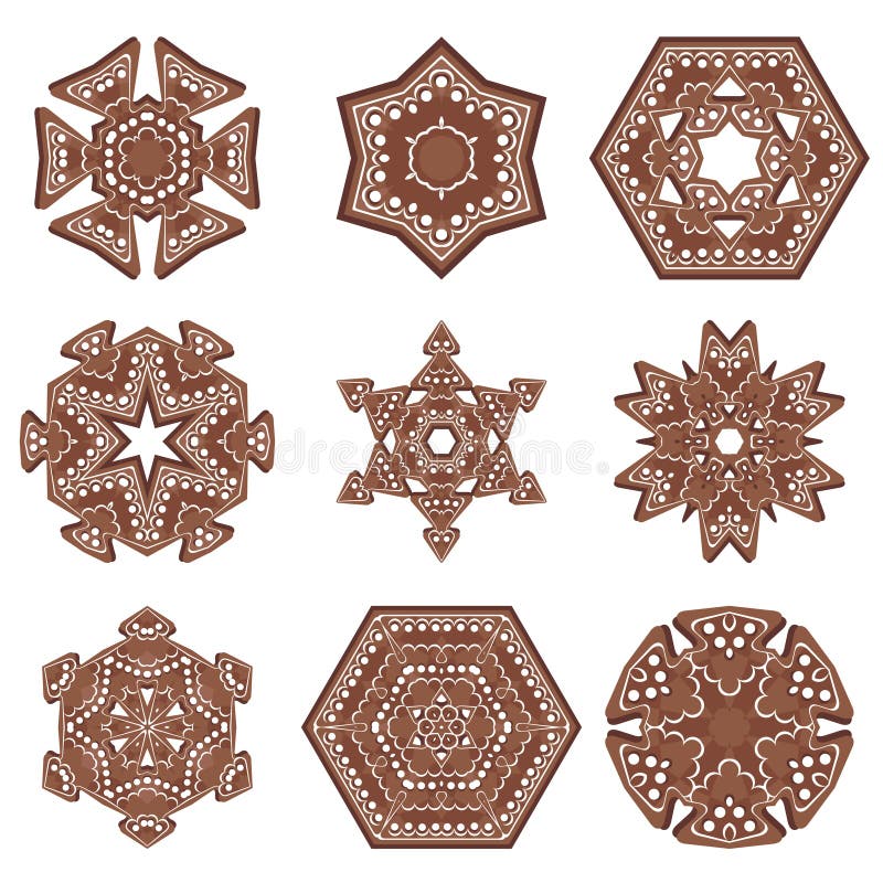 Mandala Del Pan Del Jengibre Ilustración del Vector - Ilustración de ...