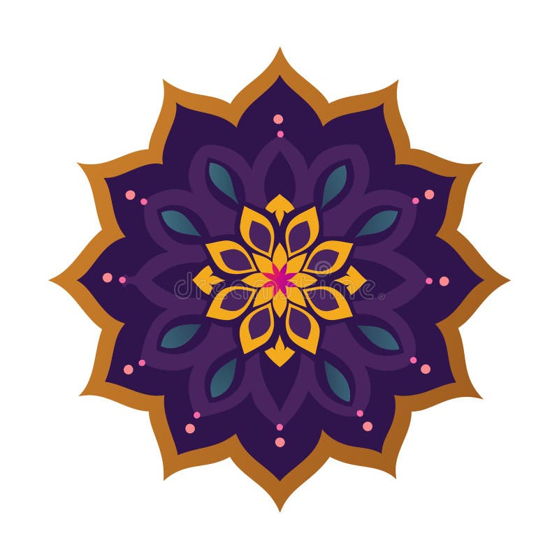 Luxury Mandala Design with a Circular Pattern, Colorful Mandala Pattern ...