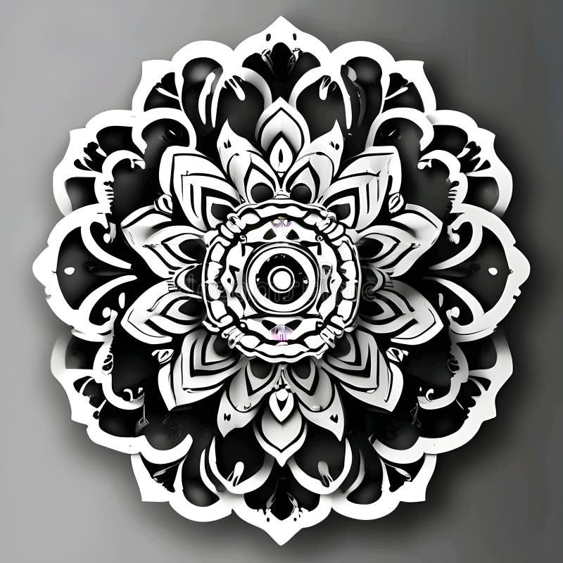 A Mandala Design Featuring Intricate Patterns Arranged in a Circular ...
