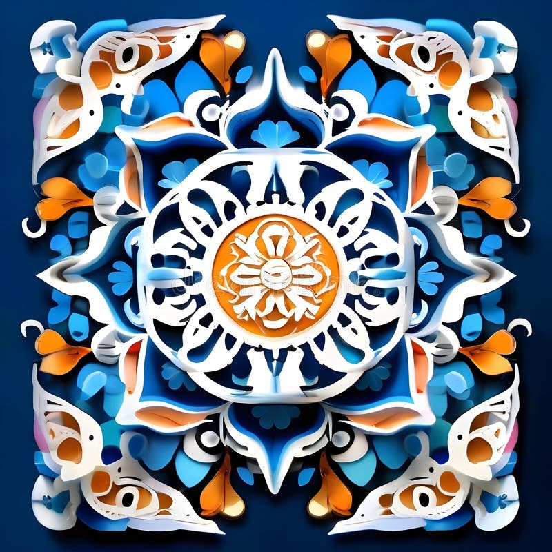 A Mandala Design Featuring Intricate Patterns Arranged in a Circular ...