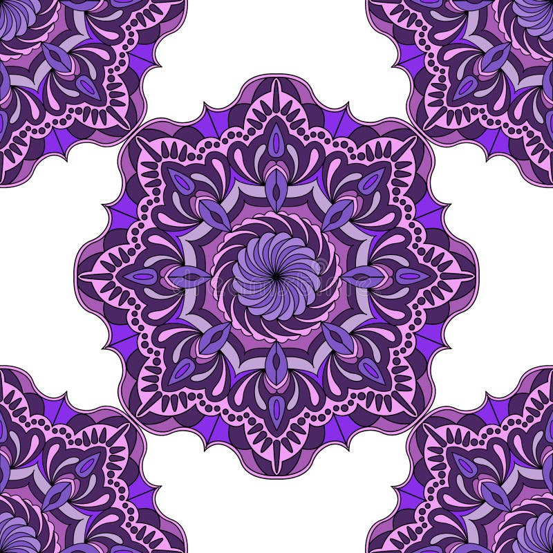 Mandala Design, Mandala Geometric Pattern. Vintage Colors Stock Vector ...