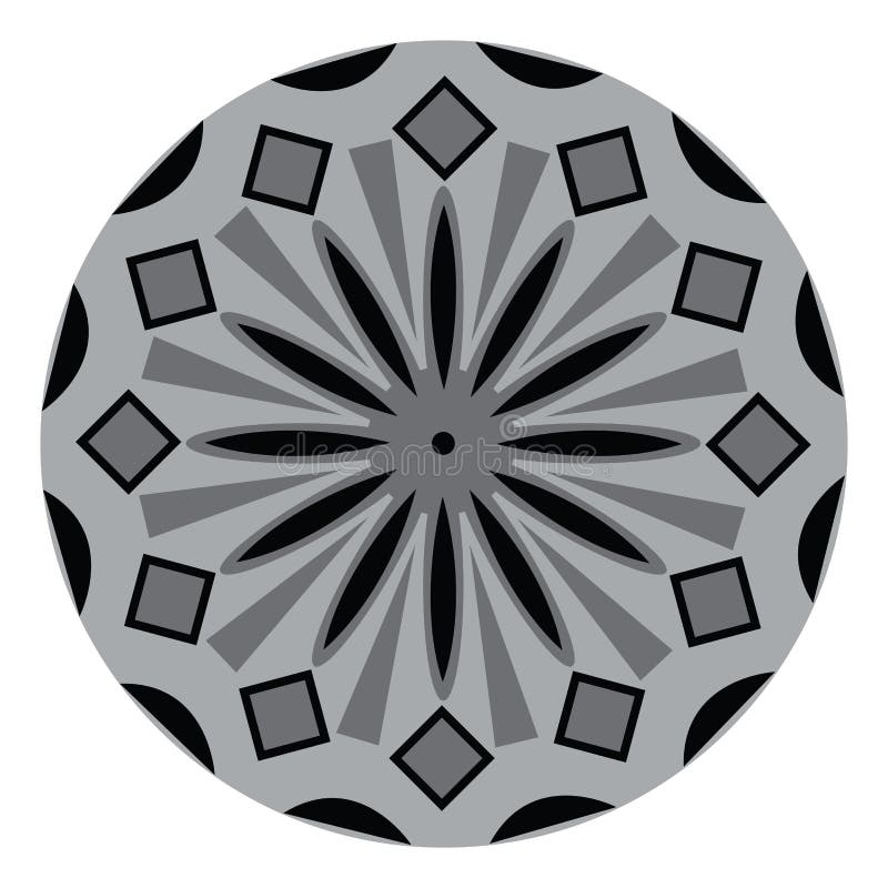 A Grey and Black Color Mandala Vector or Color Illustration Stock ...