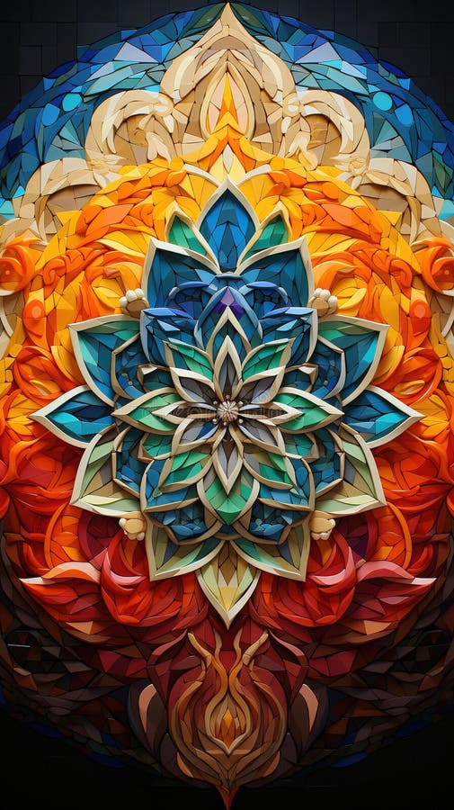 Mandala Design Concept, a Beautiful Illustration for Rangoli Stock ...