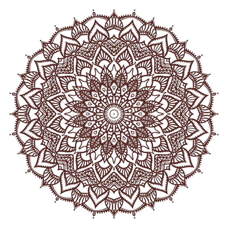 Mandala. Drawing by hand stock vector. Illustration of asian - 62875300