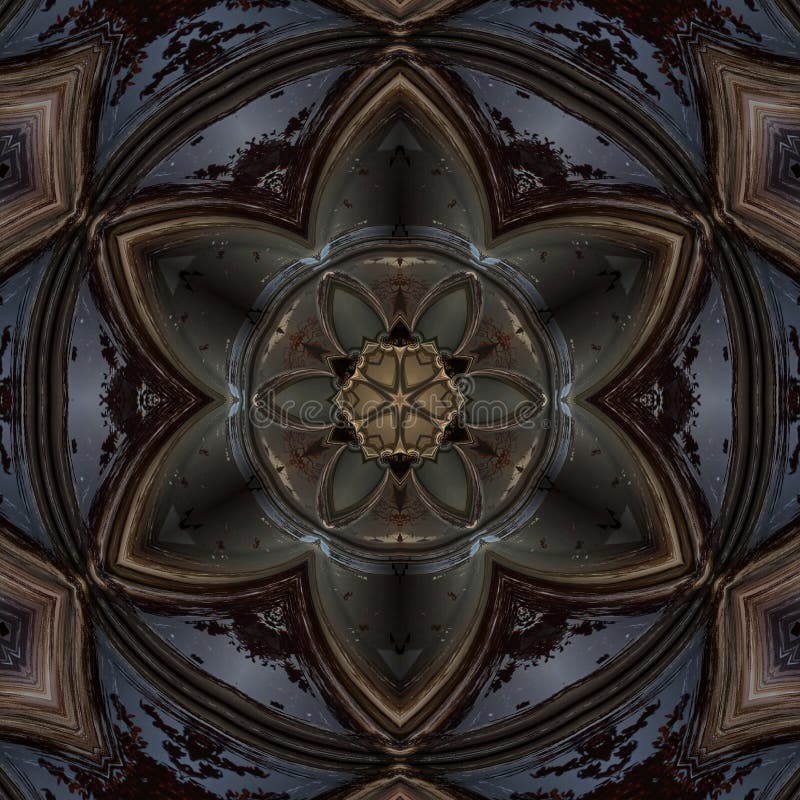 A Mandala with a Floral Pattern, Characterized by Dark, Gothic-inspired ...