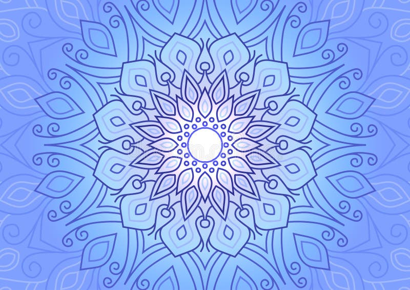 Flower Geometric Gradient Blue Pattern Line Presentation Background ...