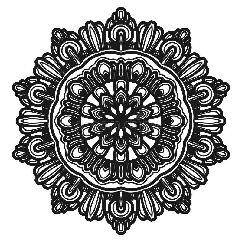 Mandala Flower Illustration Vector Stock Vector - Illustration of ...