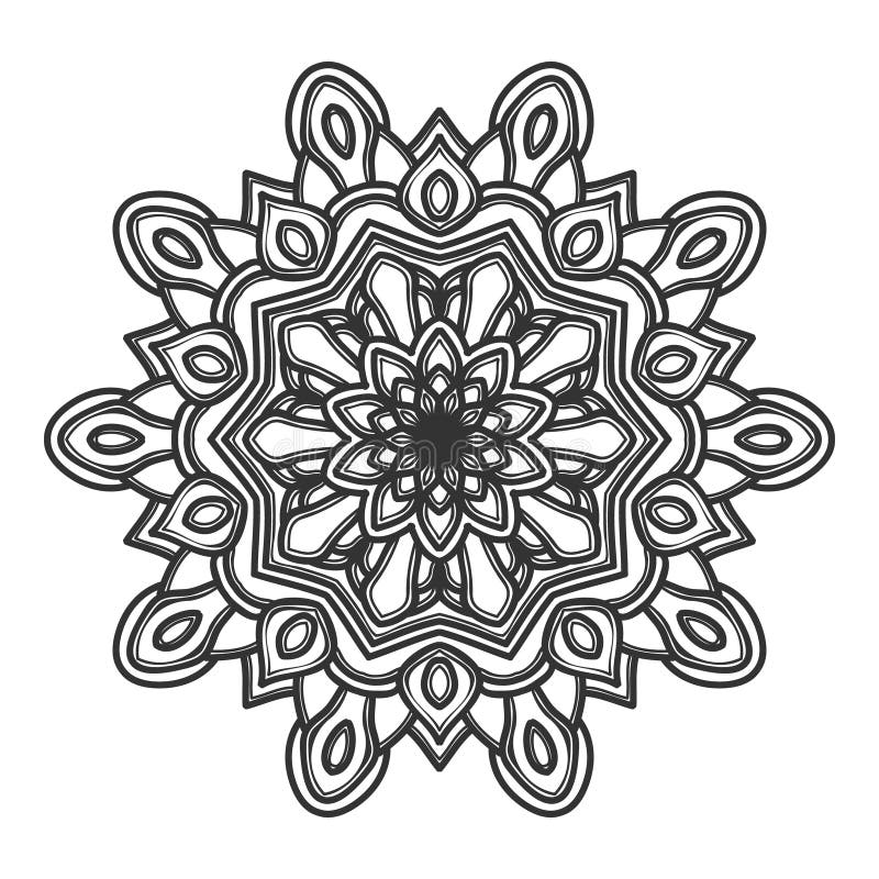Mandala Flower Illustration Vector Stock Vector - Illustration of ...