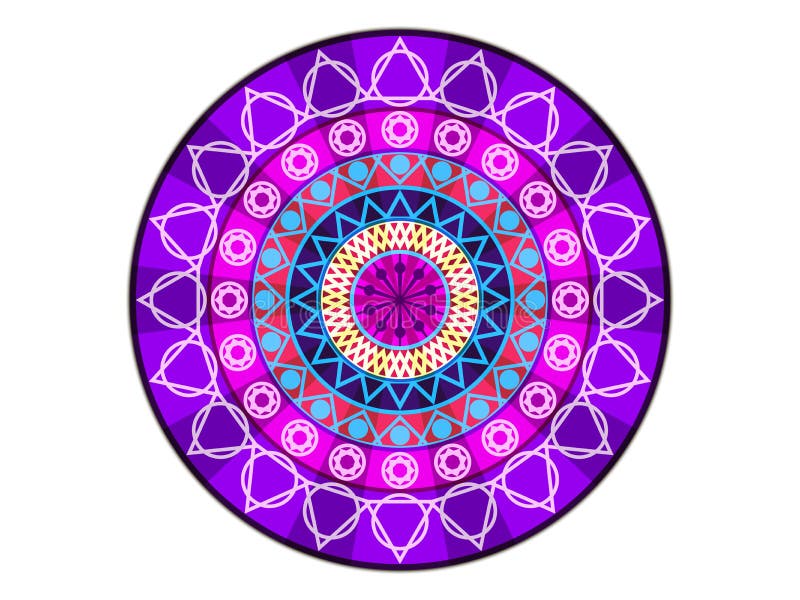 Mandala. Geometric Pattern in Buddhist and Hindu Style. Stock Vector ...