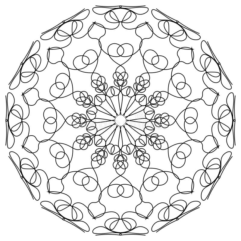 Geometric Line Art, Simple Mandala Stock Vector - Illustration of ...