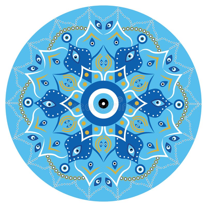 Greek Evil Eye, Symbol Of Protection. Vector Illustration. Stock Vector ...