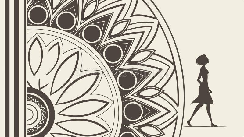 Mandala Half Design, Decorative Pattern and Intricate Art Element ...