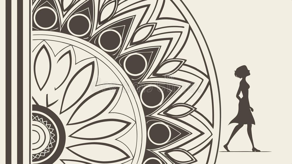 Mandala Half Design, Decorative Pattern and Intricate Art Element ...