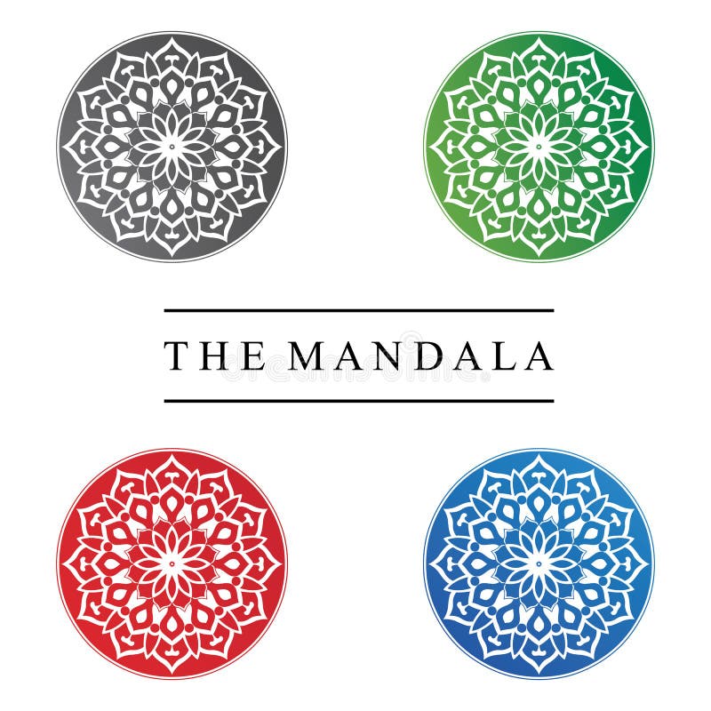 Mandala Icon and Symbol Logo Stock Illustration - Illustration of ...