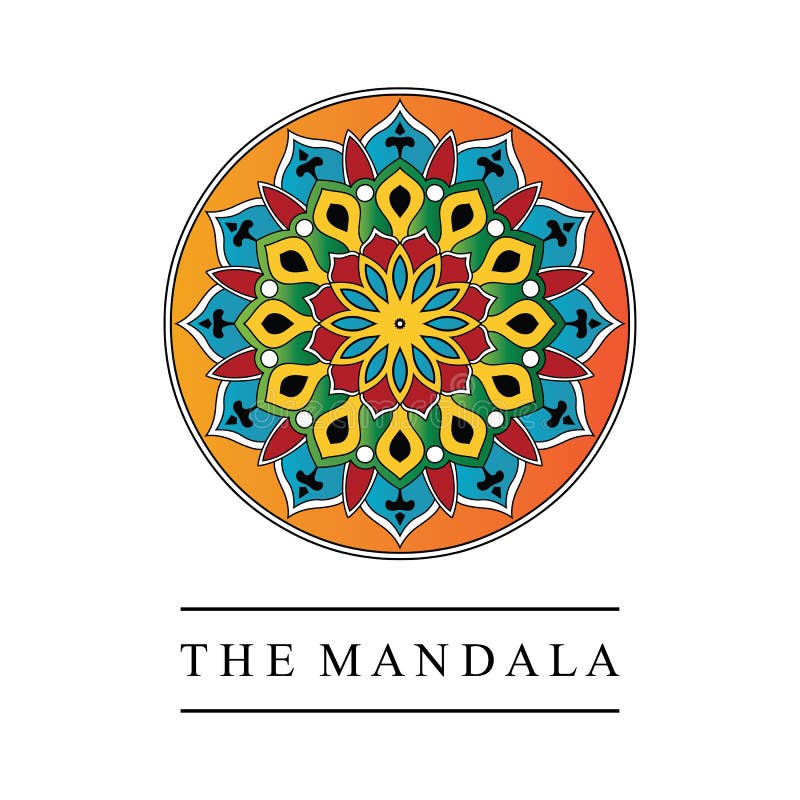 Mandala Icon and Symbol Logo Stock Illustration - Illustration of black ...
