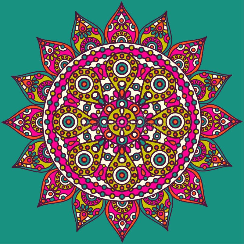 Mandala illustrazione vettoriale. Illustrazione di messicano - 43823958