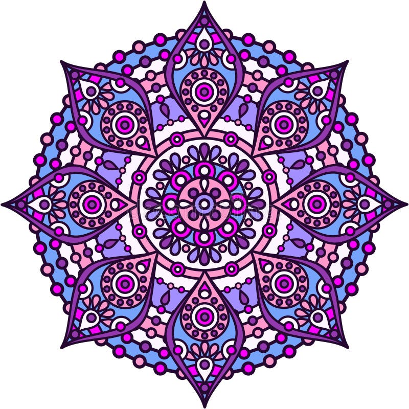 Mandala indiana ilustração do vetor. Ilustração de redondo - 61570262