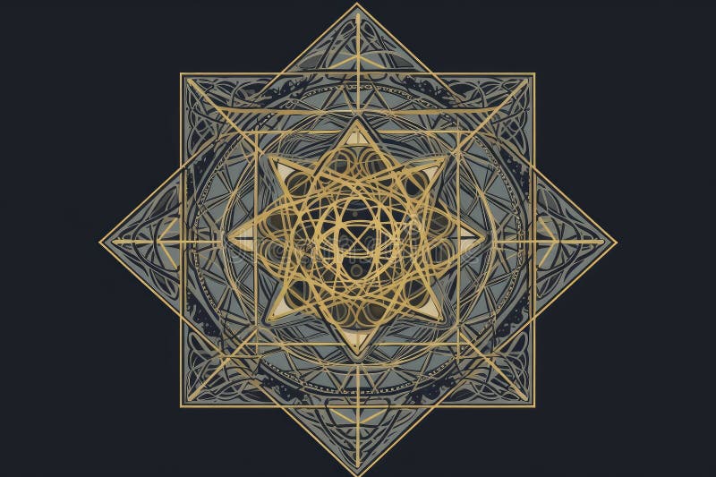 Mandala of Interlocking Triangles in Sacred Geometry Design Stock ...