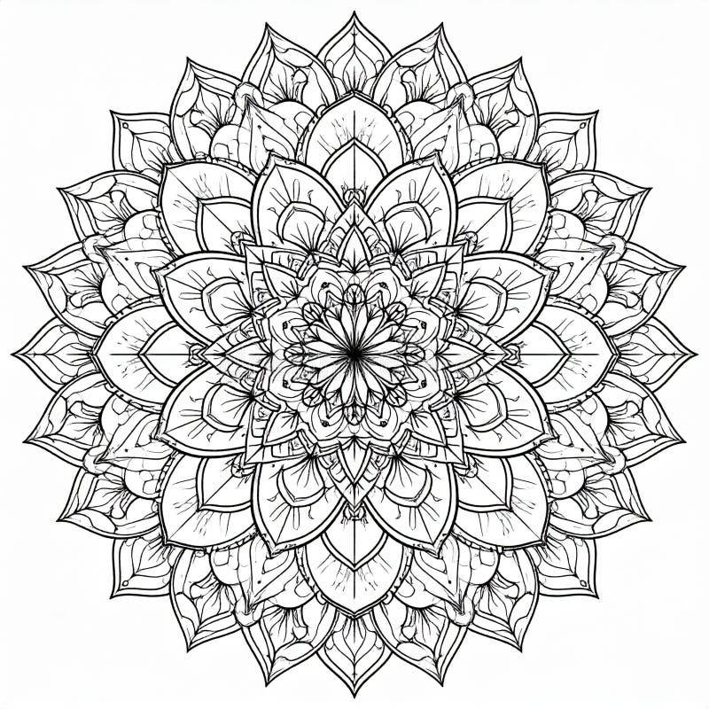 Mandala stock illustration. Illustration of radiates - 382286303