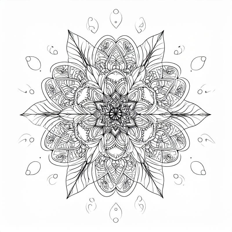 Mandala stock illustration. Illustration of flower, leaflike - 382289105