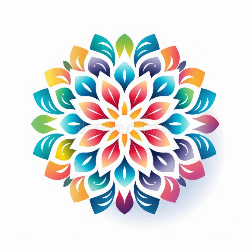 Minimalistic Mandalas Icon on White Background Pattern Design Stock ...