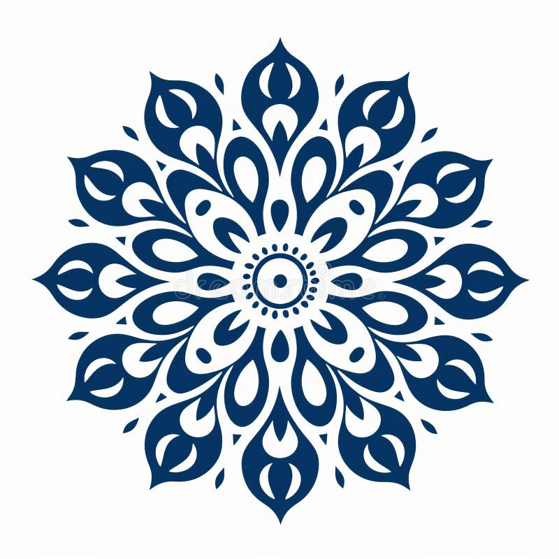 Minimalistic Mandalas Icon on White Background Pattern Design Stock ...