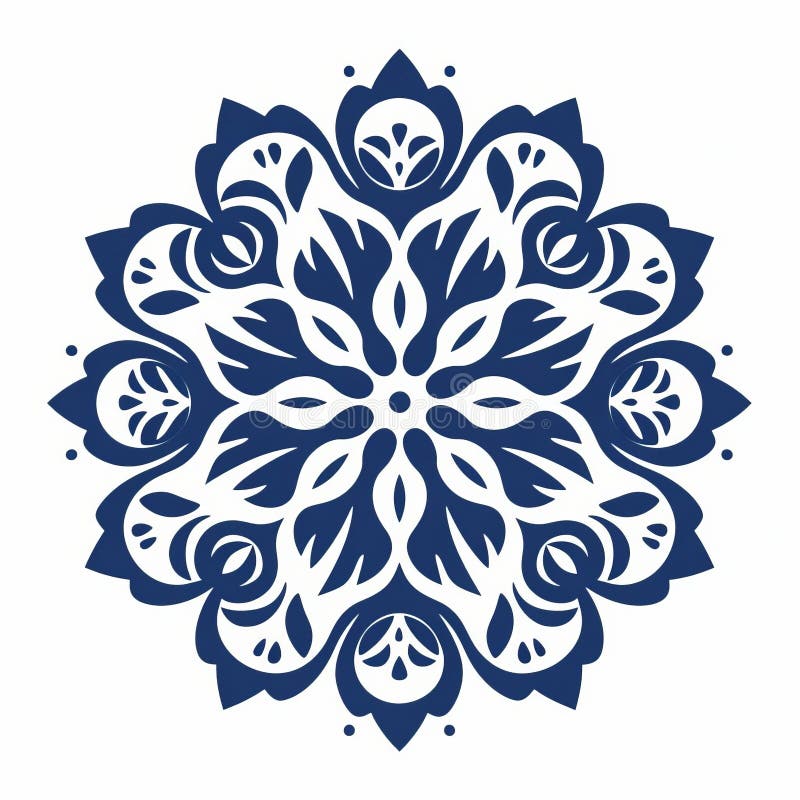 Minimalistic Mandalas Icon on White Background Pattern Design Stock ...