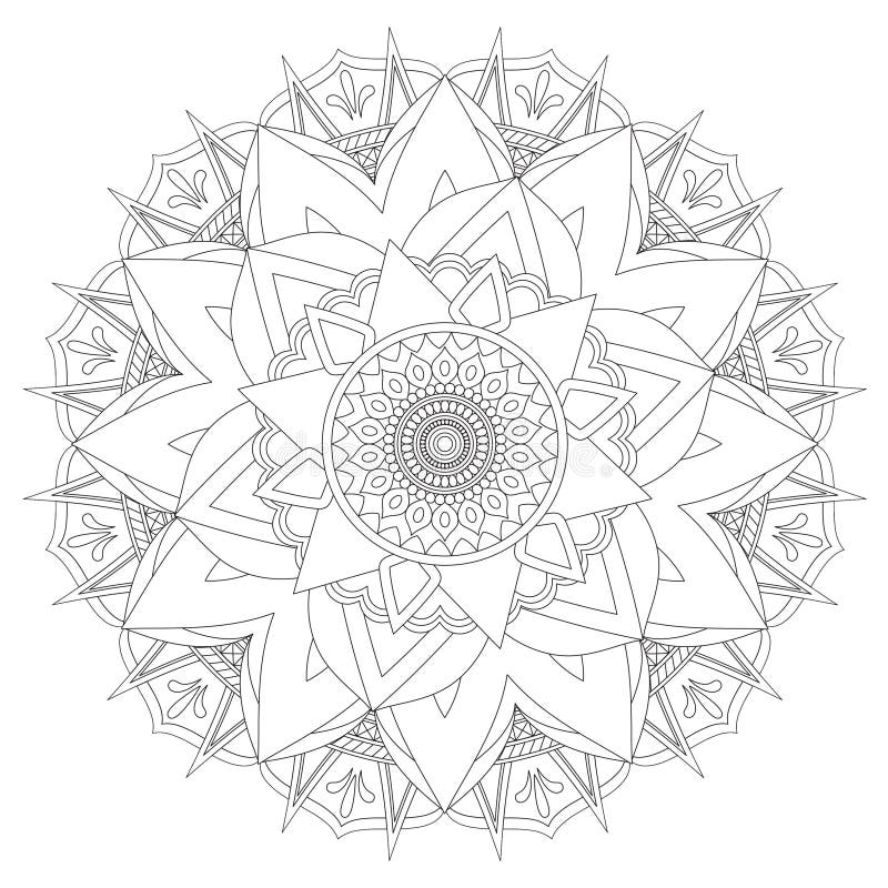 Mandala Intricate Patterns Black and White Good Mood. Stock ... Mandala Intricate Patterns Black and White Good Mood. Stock ...