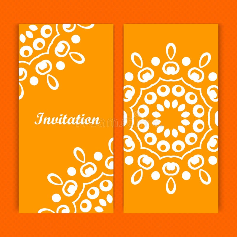 Mandala Invitation Card Design.Floral Card Template Design Stock Vector ...