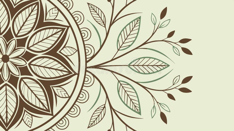 Mandala Leaf Illustration, Intricate Pattern and Nature Design Vector ...