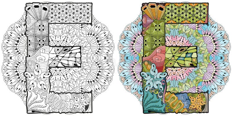 E Mandala Letter Stock Illustrations – 79 E Mandala Letter Stock ...