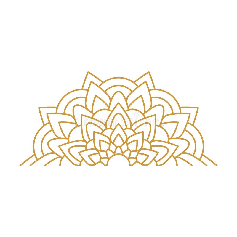 Mandala Line Design Element Collection Stock Vector - Illustration of ...