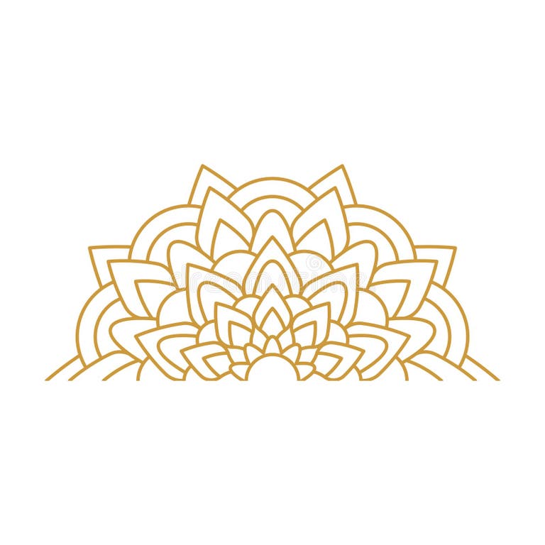 Mandala Line Design Element Collection Stock Vector - Illustration of ...