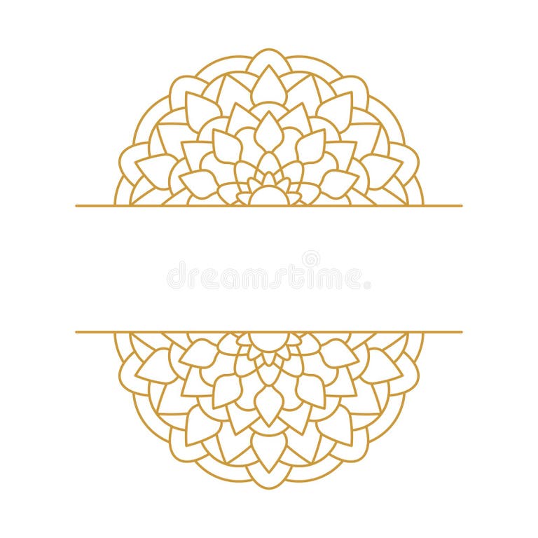 Mandala Line Design Element Collection Stock Vector - Illustration of ...