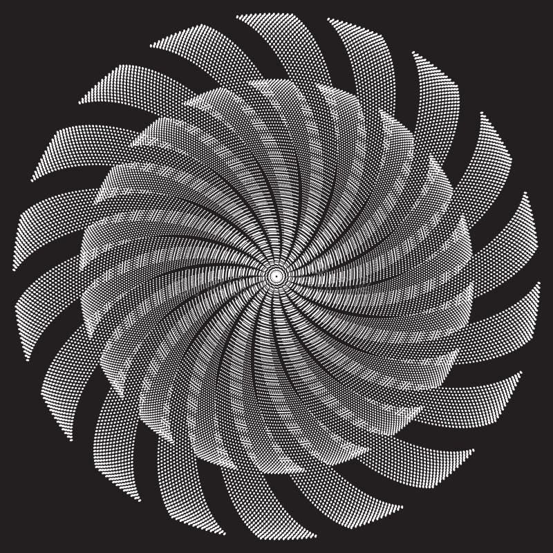 Mandala. Linear Vector Spiral Pattern or Texture Stock Vector ...