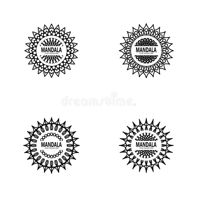 Mandala Logo Design Vector Illustration Stock Illustration ...