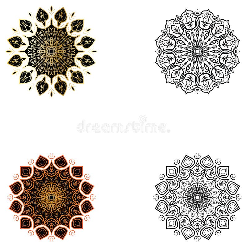 Mandala Logo Design Vector Template Stock Illustration - Illustration of element, design: 258412533