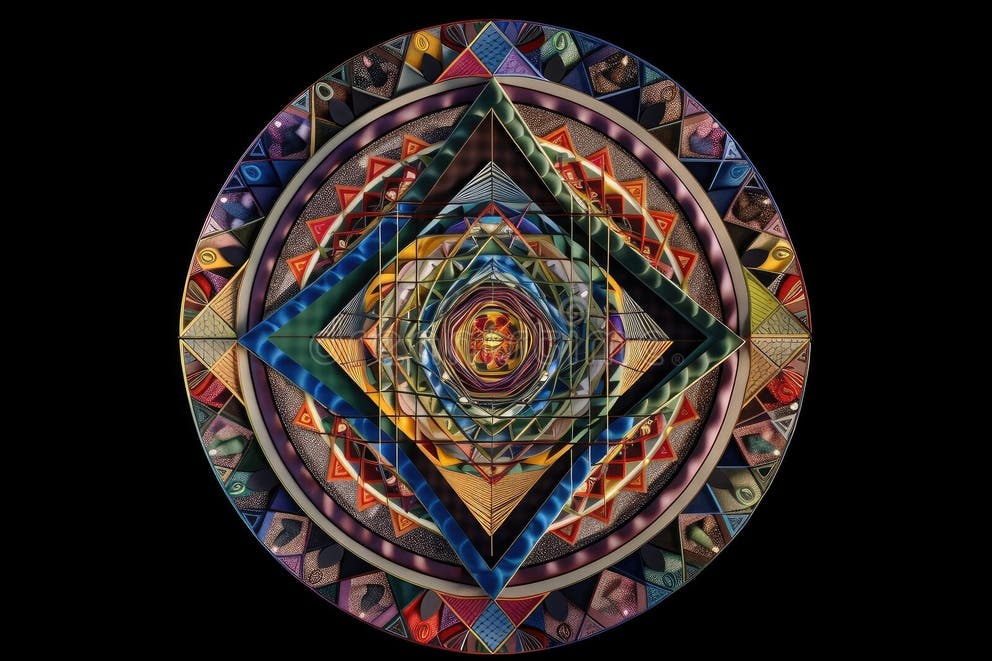 Mandala Made of Triangles, the Most Stable and Balanced Shape Stock ...