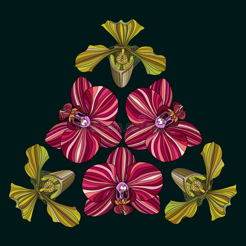 Mandala Medieval De La Flor Del Estilo Ilustración del Vector ...