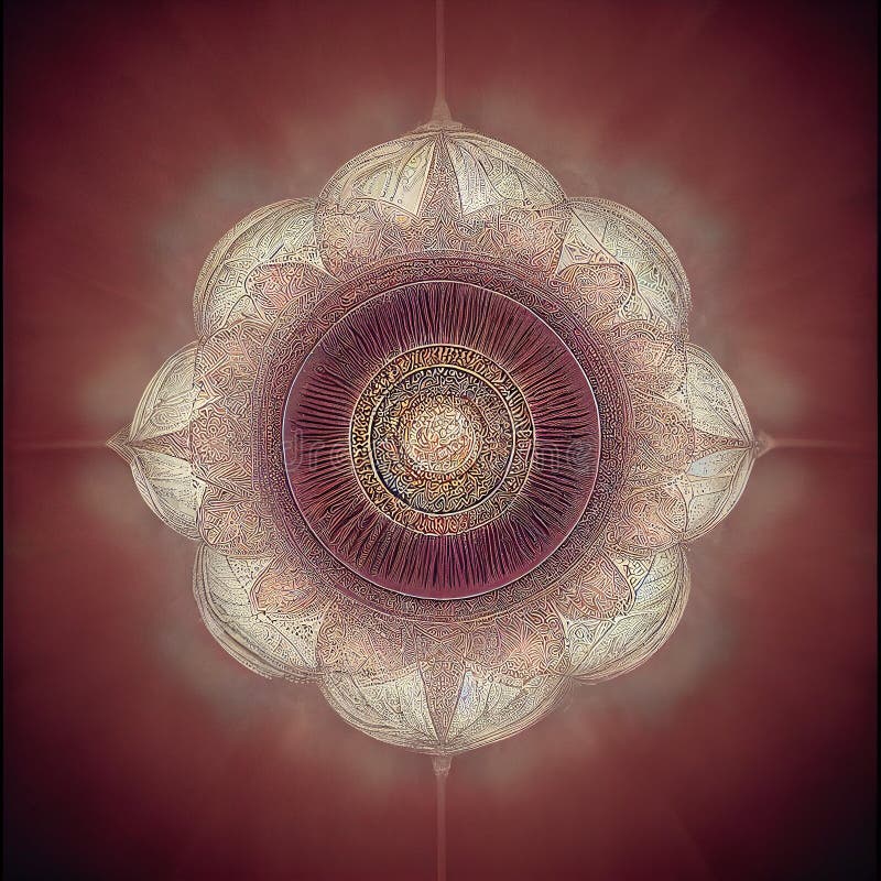 Mandala for Meditation. AI Render Stock Illustration - Illustration of ...