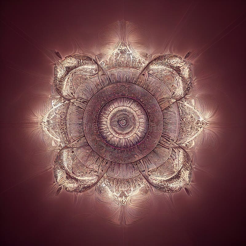 Mandala for Meditation. AI Render Stock Illustration - Illustration of ...