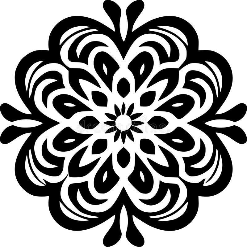Mandala - Minimalist and Flat Logo - Vector Illustration Stock Vector ...