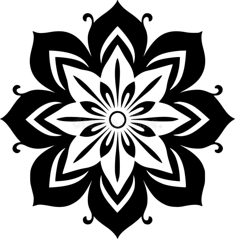 Mandala - Minimalist and Simple Silhouette - Vector Illustration Stock ...