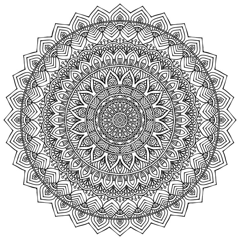 Mandala Modèle Rond D'ornement Illustration de Vecteur - Illustration ...