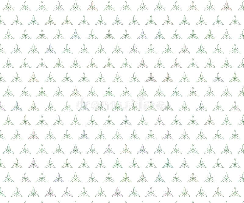 Mandala Multi Colour Leaf Design Repeat Pattern in White Background ...