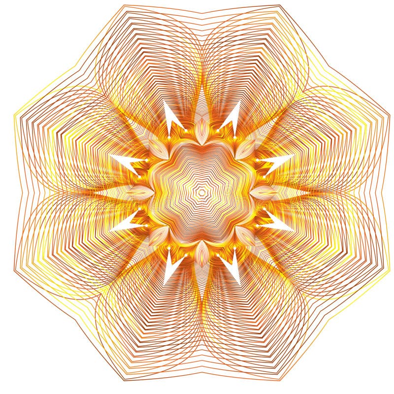 Mandala Multocolor Sunburst Geometric Pattern Stock Vector ...